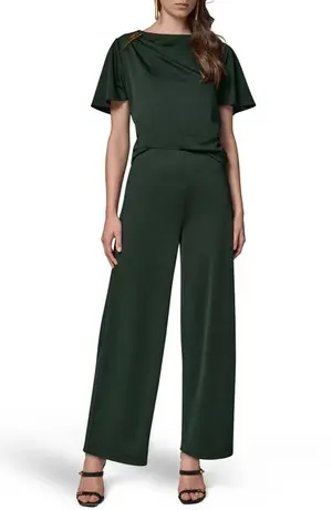 Donna Karan New York Pull-on Wide-leg Pants - Black Forest