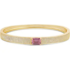 SHYMI Pavé Bangle With Center Stone - Pink