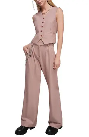 WILDFANG The Empower Houndstooth Wide Leg Trouser