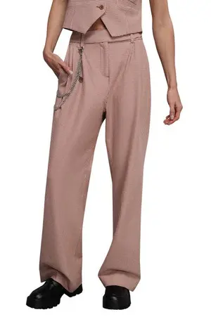 WILDFANG The Empower Houndstooth Wide Leg Trouser