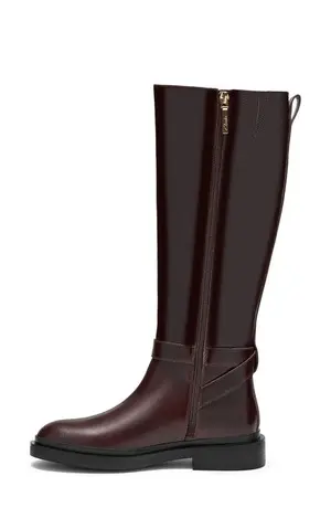 Clarks Previa Bit Knee High Leather Boot - Brown