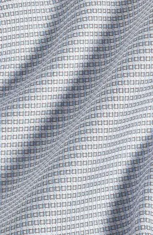 David Donahue Regular Fit Geometric Cotton Shirt