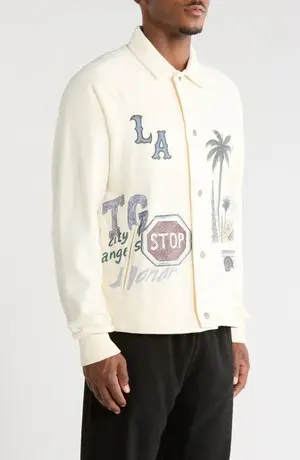 HONOR THE GIFT All Over La Cotton Fleece Coach's Jacket