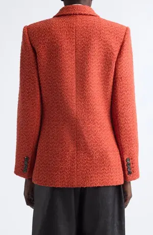 Saint Laurent Tweed Wool & Silk Blend Jacket