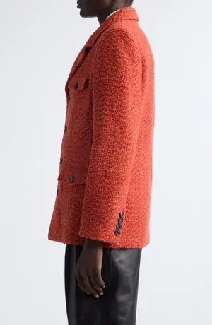 Saint Laurent Tweed Wool & Silk Blend Jacket