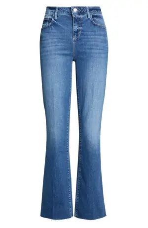 L'Agence Les Petites Ruth Raw Hem Straight Leg Jeans