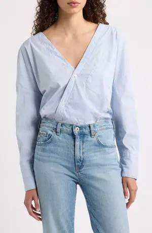 CISSA Metallic Stripe Cotton Top