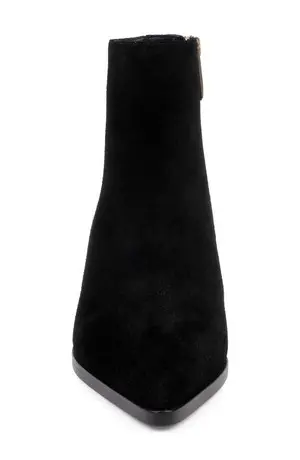 L'Agence Vesey Pointed Toe Bootie - Black Suede