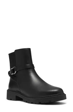 Clarks Code L Bay Leather Bootie - Black Leather