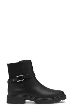 Clarks Code L Bay Leather Bootie - Black Leather