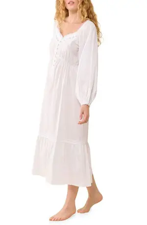 Eileen West Lace Trim Cotton Ballet Nightgown
