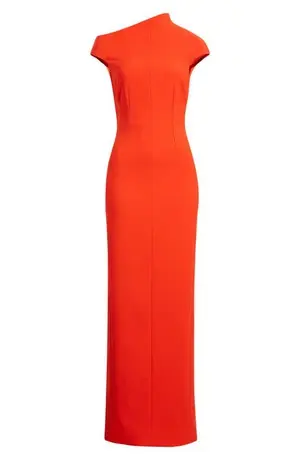 Solace London Arion One-shoulder Cap Sleeve Gown