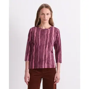 SPORTSCRAFT Mercerised Cotton Stripe Print 3/4 Sleeve Top