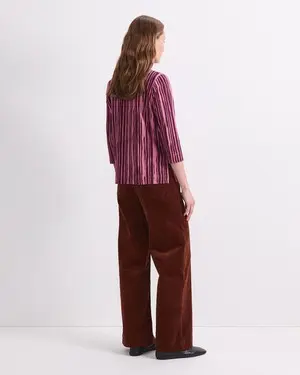 SPORTSCRAFT Mercerised Cotton Stripe Print 3/4 Sleeve Top
