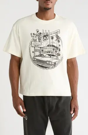 HONOR THE GIFT La Chain City Cotton Graphic T-shirt - Bone