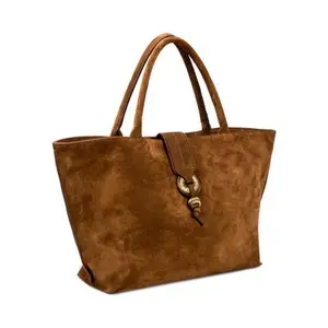 SERENA UZIYEL Boho Chic Medium Tote Bag - Camello