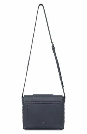 Écotorie Iris Leather Crossbody Bag With Woven Panels - Black