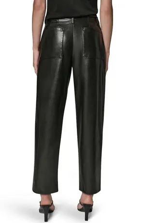 Donna Karan New York Faux Leather Patch Pocket Pants