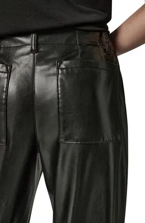 Donna Karan New York Faux Leather Patch Pocket Pants
