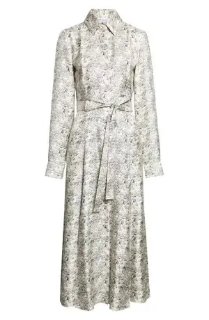 Gabriela Hearst Galway Long Sleeve Silk Shirtdress