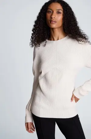 KENNETH COLE Seamless Mock Neck Sweater - Oyster