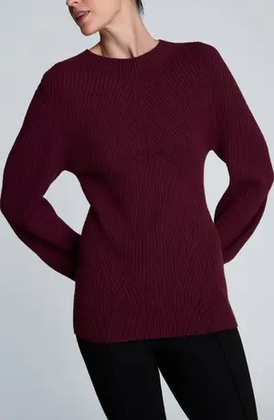 KENNETH COLE Seamless Mock Neck Sweater - Sugar Beet
