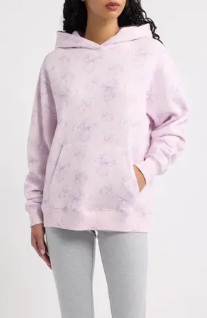 LoveShackFancy Ditsy Floral Hoodie - Iced Mauve