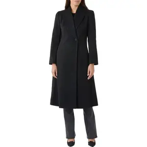 Sofia Cashmere Shawl Collar Pick Stitched Cashmere Princess Coat