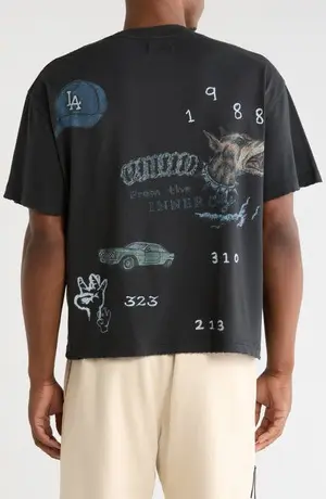 HONOR THE GIFT All Over Los Angeles Cotton Graphic T-shirt