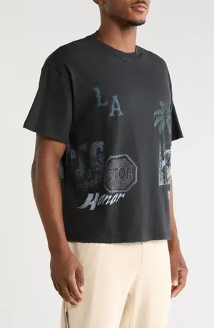 HONOR THE GIFT All Over Los Angeles Cotton Graphic T-shirt