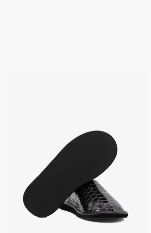 CAVALINHO Gallop Patent Leather House Slippers - Black