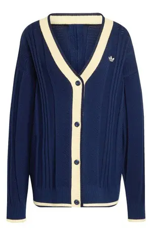 ADIDAS ORIGINALS V-neck Cardigan - Night Indigo