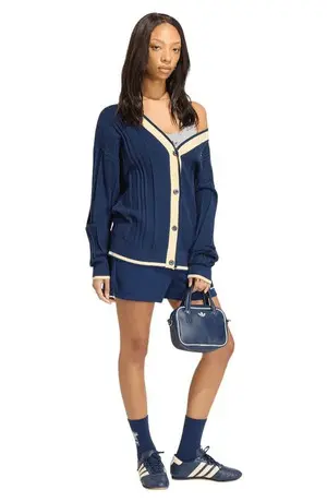 ADIDAS ORIGINALS V-neck Cardigan - Night Indigo