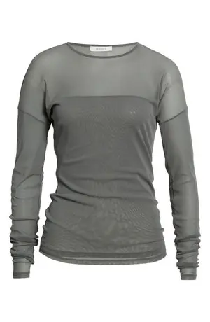 LEMAIRE Long Sleeve Mesh Top - Steel