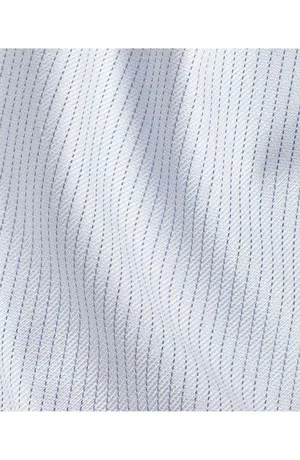 David Donahue Trim Fit Striped Dress Shirt
