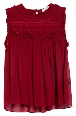 Ulla Johnson Effie Silk Ruffled Button-up Shirt