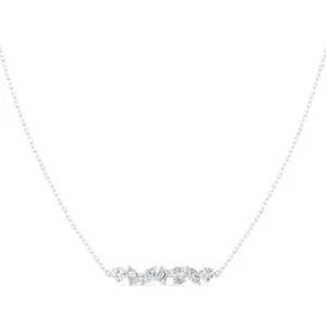 EVERLEE Multi-shape Bar Lab Diamond Necklace In 14k Gold - White Gold