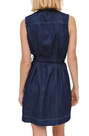 Bella Dahl Seamed Sleeveless Denim Minidress