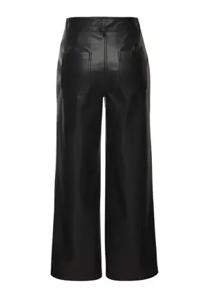 LASCANA Faux Leather Wide Leg Pants