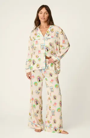 PJ Salvage Picture Purfect Wide Leg Pajama Pants