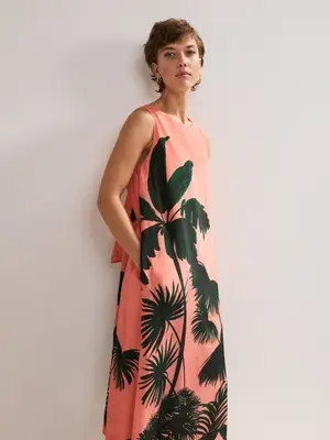 PHASE EIGHT Leila Palm Midi Dress