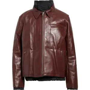 Sacai Layered Leather Puffer Jacket
