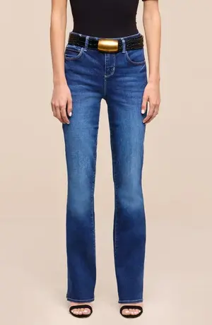 L'AGENCE Les Petites Selma High Waist Bootcut Jeans - Columbia