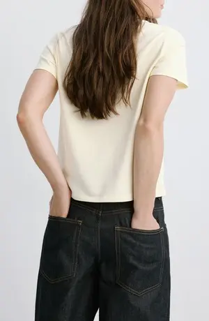 Mango Floral Embroidered Cotton T-shirt