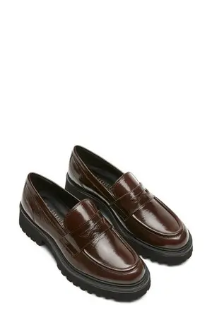 La Canadienne Karmic City Dry™ Waterproof Penny Loafer - Brown Crushed