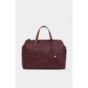 KATIE LOXTON Milan Hand Woven Cabin Bag - Cherry Mixed