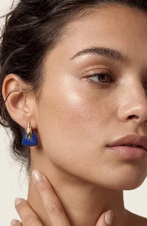 Ettika Solstice Drop Earrings With Lazuli And Crystal