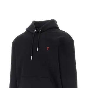 AMI Paris De Coeur Hoodie - Black
