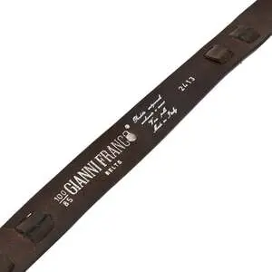 GIANNIFRANCO BELTS Leather Belt With Studs And Topstitchings