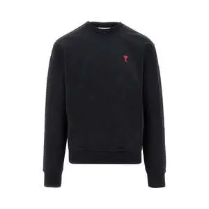 AMI Paris De Coeur Embroidery Crewneck Sweatshirt